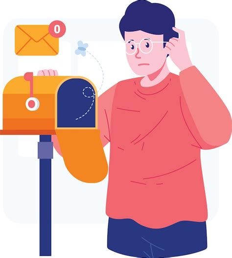 Premium Vector Empty Message Character Illustration