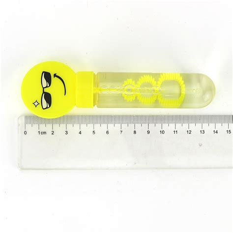 Supply Mini Bubble Blower Stick Emoji Smile Face Bubble Stick Soap