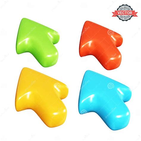 Set Of Mouse Pointers Arrows Or Computer Cursors Stock Vector Illustration Of Cartoon Blue