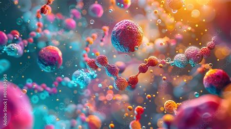 Nanoparticles Under Electron Microscope Intense Magnification Light