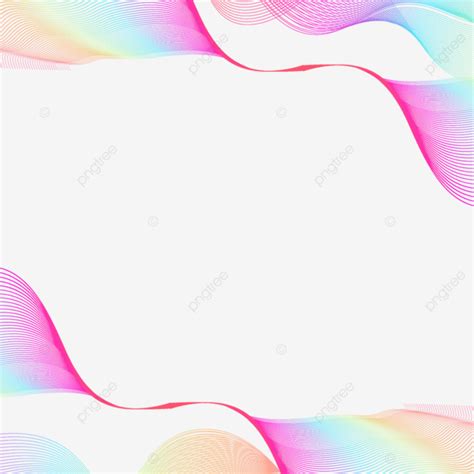 Colored Geometric Line Curve Border Vector Geometric Lines Curve Ribbon PNG And Vector With