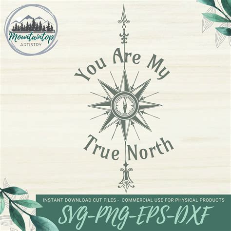 True North Compass Svg Nautical Compass Svg Nautical Valentine Etsy