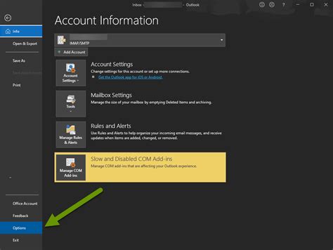 how to set unique default from addresses for each email account in outlook