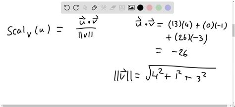 Solvedcalculating Orthogonal Projections For The Given Vectors 𝐮 And 𝐯
