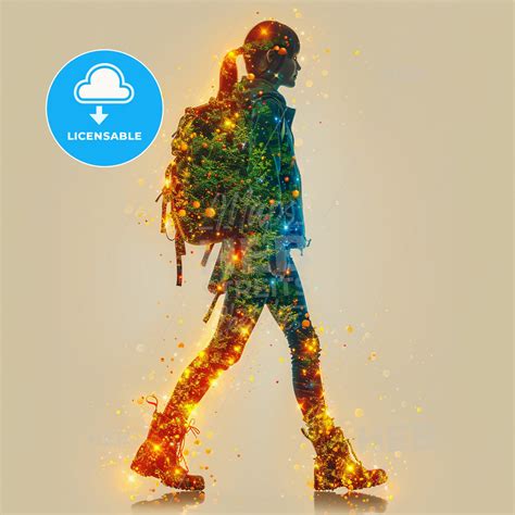 Sonic Scenes The Rhythm Of Colors A Woman Walking With A Backpack Hebstreits