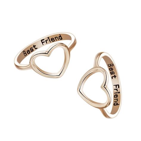 Personalized Sterling Silver Best Friend Rings For