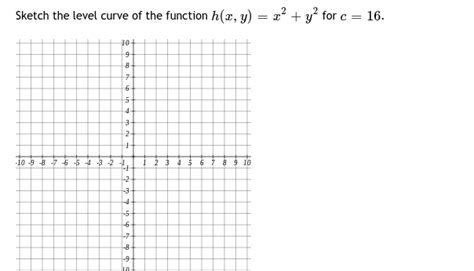 solved sketch the level curve of the function h x y x2