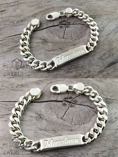 Браслет из серебра с пластиной плетение панцирное Серебро Серебряные браслеты Браслеты