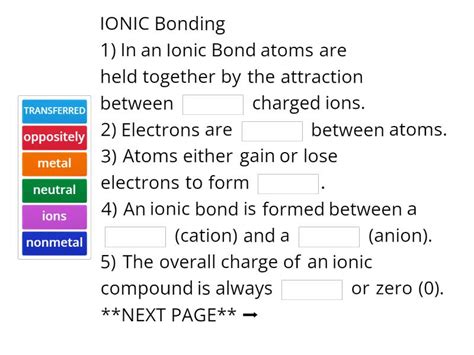 Ionic And Covalent Bonding Complete The Sentence