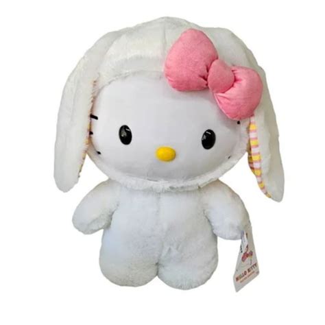 Hello Kitty Toys Hello Kitty White Bunny Plush Easter Greeter