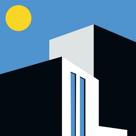 Architecture Abstract Poster With Geometric Shape Building Minimal Architecture Cover Trendy