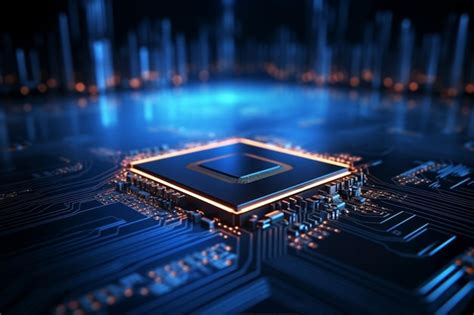 Premium Ai Image Abstract Integration Circuit Board Blends With Chip