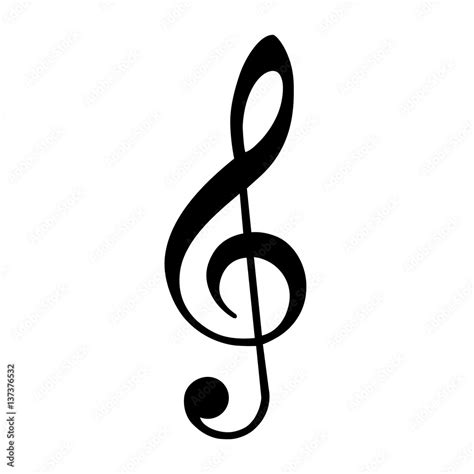 Treble Clef Vector Stock Vector Adobe Stock