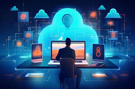 Cyber Security Network Data Protection Concept Premium Ai Generated Image