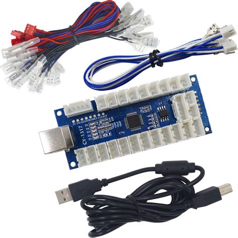 Amazon SJ JX Arcade USB Encoder LED Zero Delay Arcade Controller PC PS Android Arcade DIY