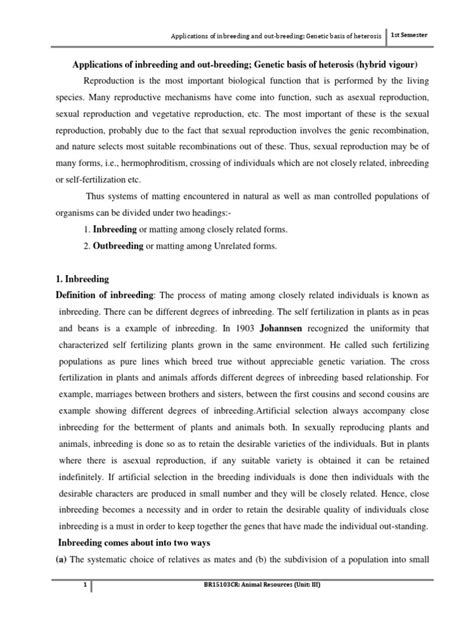 1111025150br15103cr15applications of inbreeding and outbreeding pdf