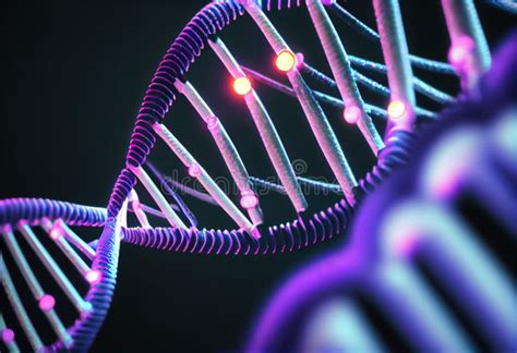 Dna Model Human Genetic Inheritance Ai Generated Stock Illustration Illustration Of