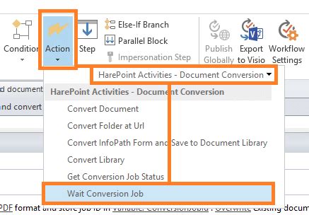 How To Convert Word Documents To PDF By A SharePoint Workflow Using HarePoint Workflow
