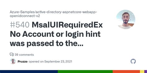 Msaluirequiredexception No Account Or Login Hint Was Passed To The Acquiretokensilent Call