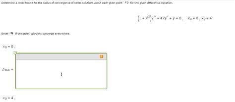 Solved Determine A Lower Bound For The Radius Of Convergence Chegg