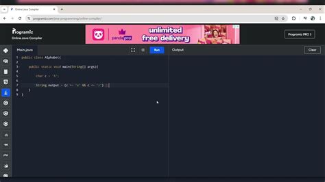 java programming language project 50 check alphabets using ternary