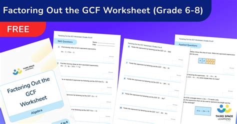 Factor 1 Gcf Wkstpdf Factoring 1 Factoring Out The Gcf Id 1 Worksheets Library