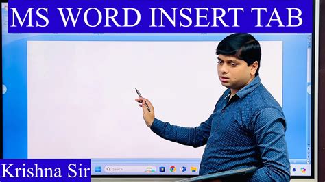 Ms Word Insert Tab Youtube