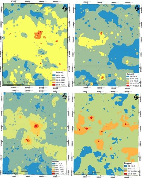 Fractal Log Log Diagram Of The Elements Zn Pb Cu And Ba Download