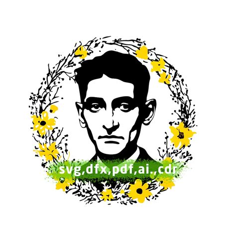 Franz Kafka And Flowers SVG Franz Kafka SVG Samsa Svg Bug Etsy