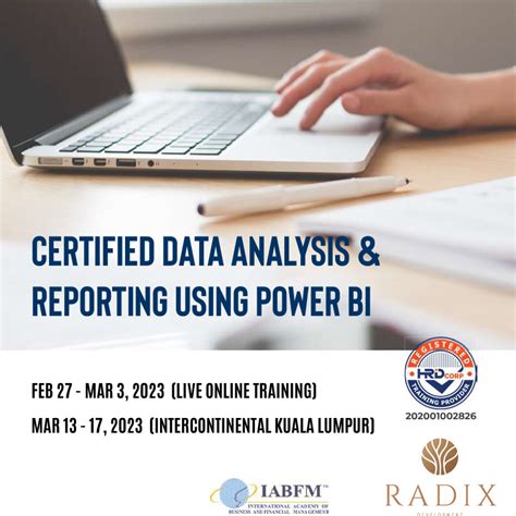 certified data analysis and reporting using power bi radix development