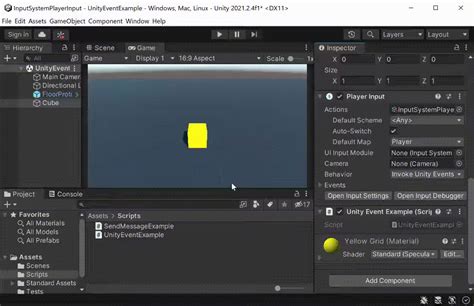 「playerinput」コンポーネントで「action」のアセットを管理してスクリプトから操作しやすくする Unitylesson
