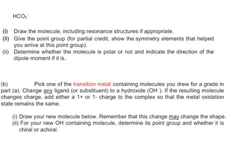 Solved Hco2 I Draw The Molecule Including Resonance
