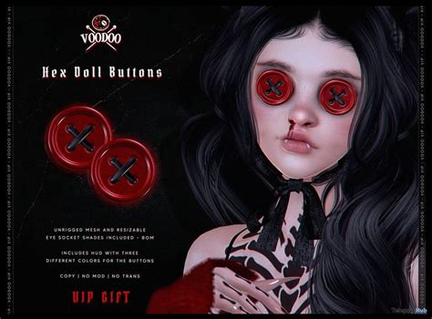 Hex Doll Buttons October 2023 Group T By Voodoo Teleport Hub Second Life Freebies Sims