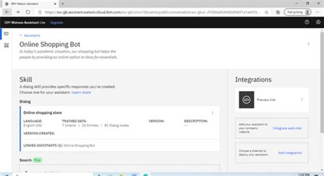 Development Of Online Shopping Bot Using Ibm Watson 1000 Projects