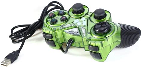 USB Double Dual Shock Controller USB Gamepad Cable M With Turbo Auto Mode Rubberized