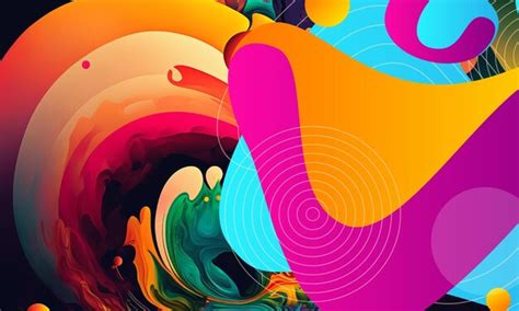 Premium Ai Image Abstract Flat Colorful Geometric Shapes Background