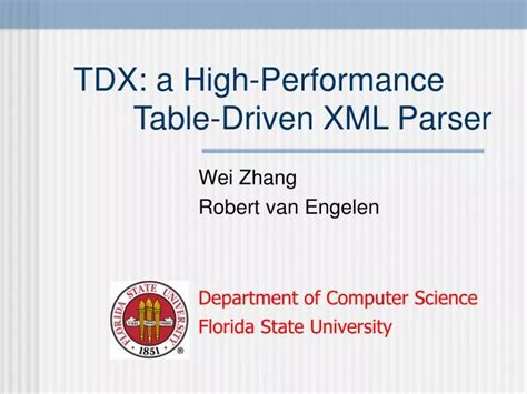 Ppt Tdx A High Performance Table Driven Xml Parser Powerpoint