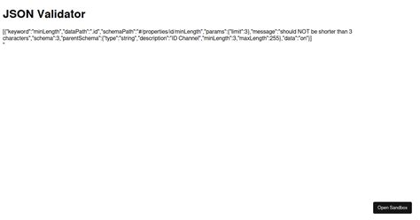ajv validation codesandbox