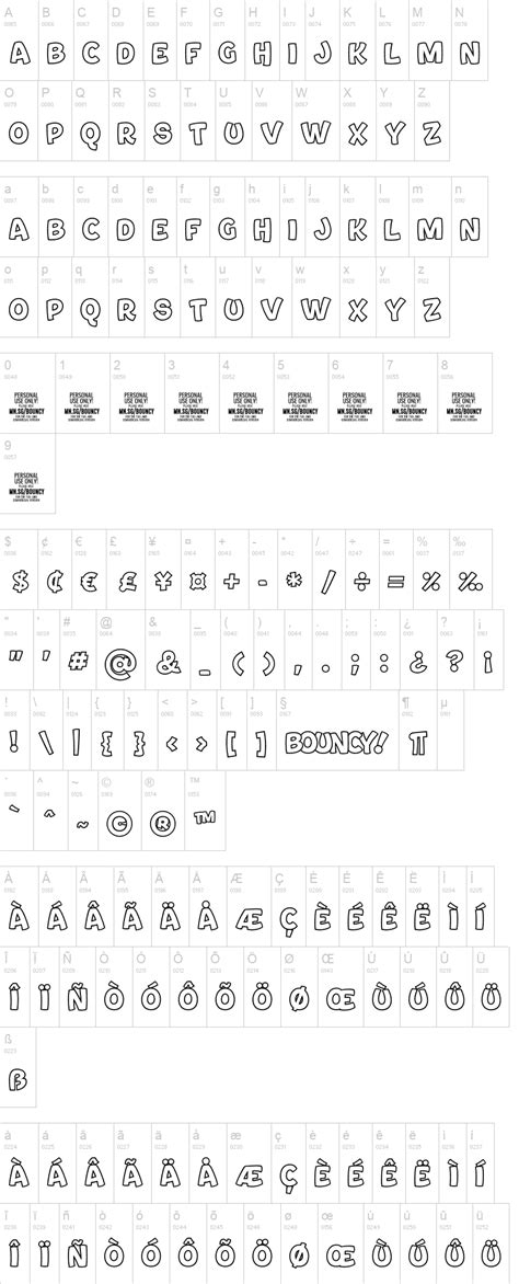 Bouncy Font