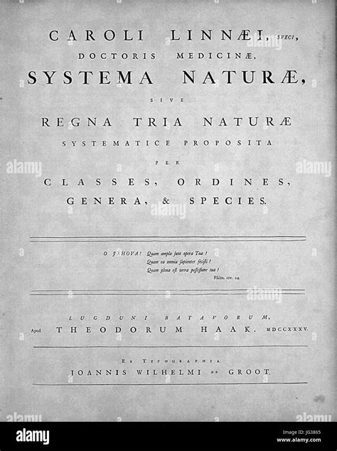 Carolus Linnaeus Systema Naturae
