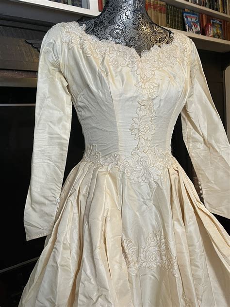 Antique Victorian Ivory Wedding Dress Ebay