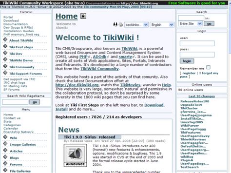 Tiki Wiki Cms Groupware Demo Site Try Tiki Wiki Cms Groupware Without