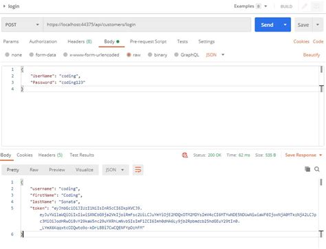 Postman 200 New Login Coding Sonata