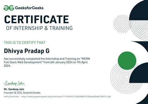 Officially A Certified Mern Full Stack Developer Thanks To
