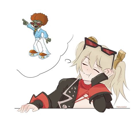 Burnice White And Dancing Zombie Zenless Zone Zero And 1 More Drawn