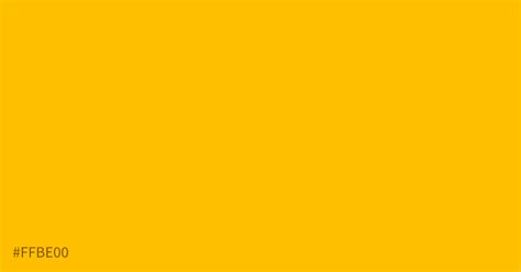 Ffbe00 Hex Color Electric Yellow Shades And Palettes