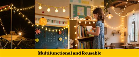 100 Led Hanging String Lights For Classroom 33ft Plug In