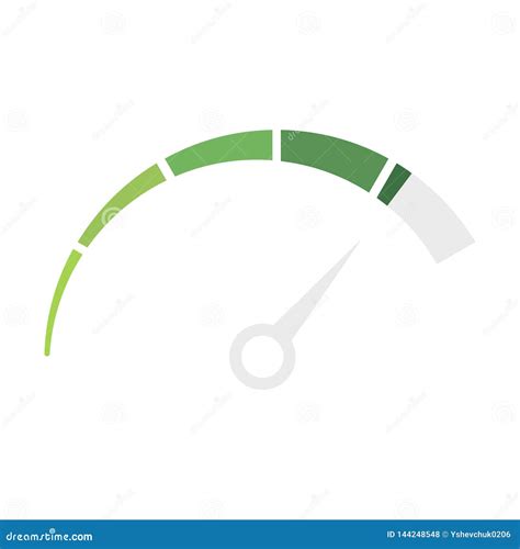 Speedometer Tachometer Indicator Icons Performance Measurement White Background Vector