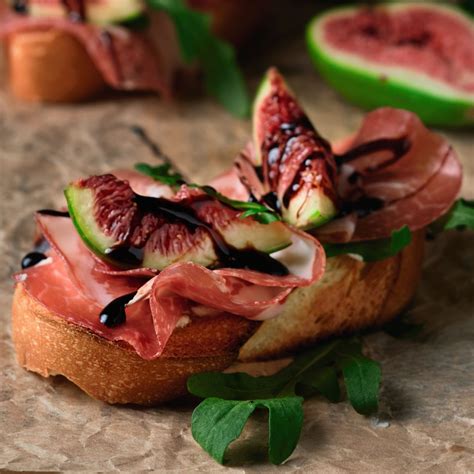 Fig Prosciutto And Arugula Bruschetta The Little Shop Of Olive Oils