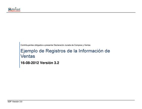 Ejemplos Libro Ventas Contabilidad Sdf Versión 3 Contribuyentes